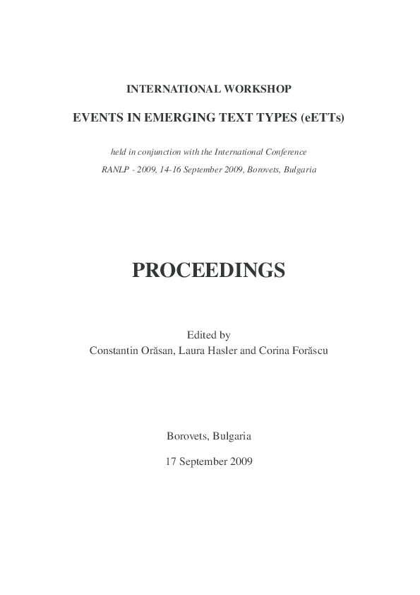Pdf Event Detection In Blogs Using Temporal Random Indexing