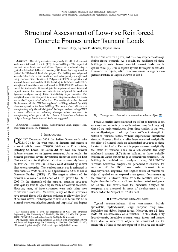 (PDF) Structural assessment of low rise reinforced concrete frames ...