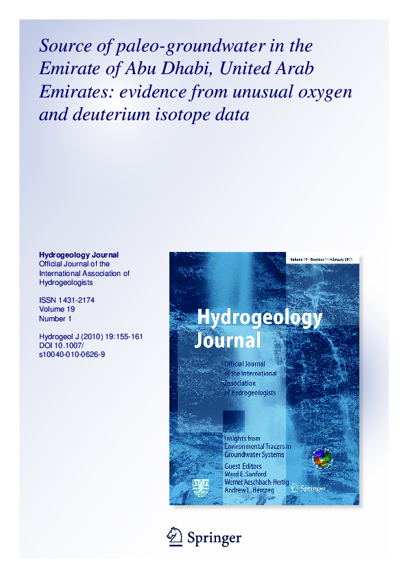 (PDF) Source of paleo-groundwater in the Emirate of Abu Dhabi, United ...