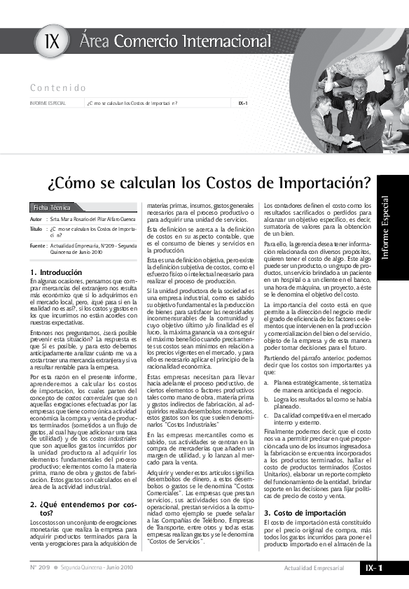 (PDF) Actualidad Empresarial IX Área Comercio Internacional IX-1 ¿Cómo ...