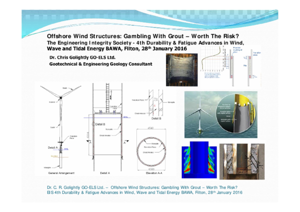 (PDF) Offshore Wind Structures: Gambling With Grout – Engineering ...