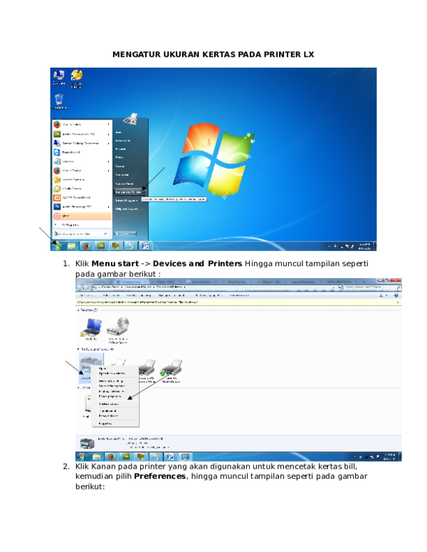 (DOC) MENGATUR UKURAN KERTAS PADA PRINTER MATRIX