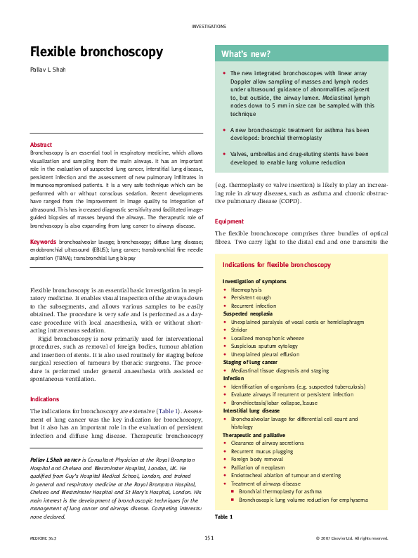 (PDF) Flexible bronchoscopy