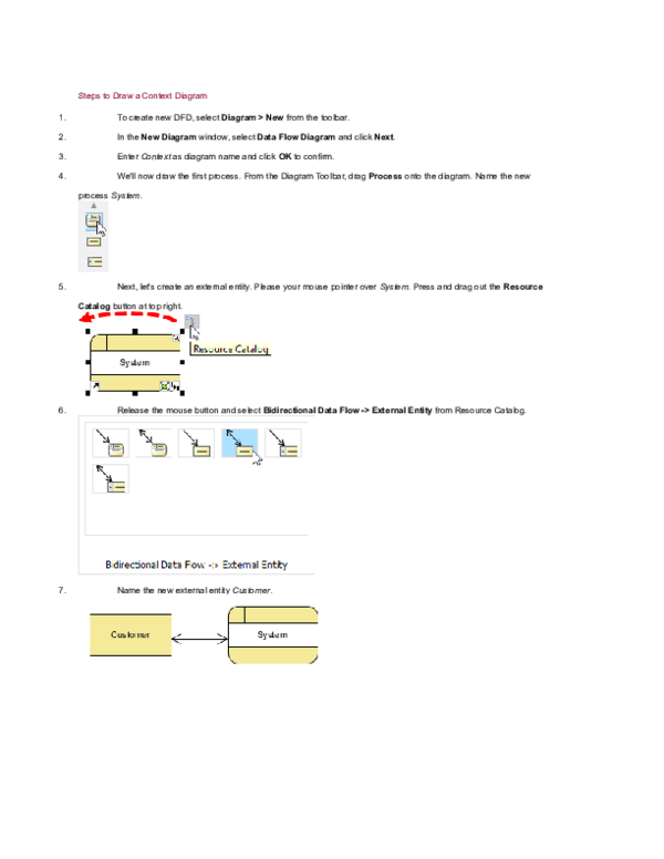 (DOC) Steps to Draw a Context Diagram