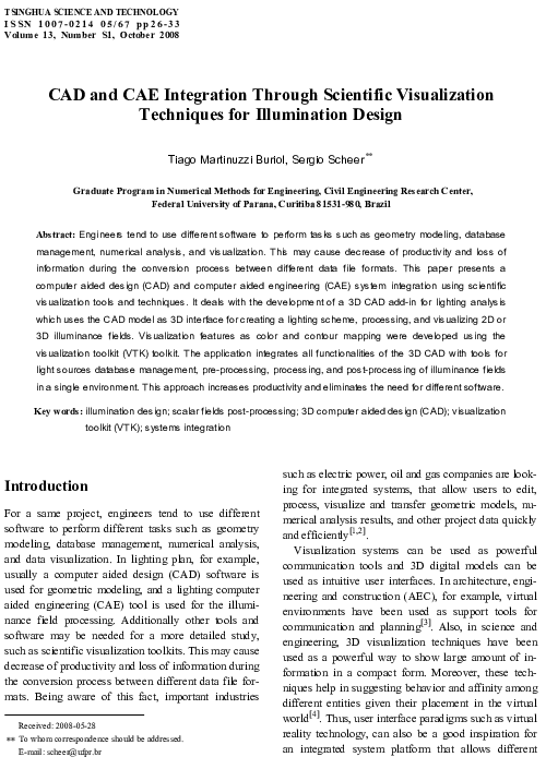 (PDF) CAD and CAE Integration Through Scientific Visualization ...