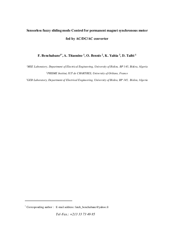 Pdf Sensorless Direct Torque Control For Salient Pole Pmsm Based On Extended Kalman Filter Fed