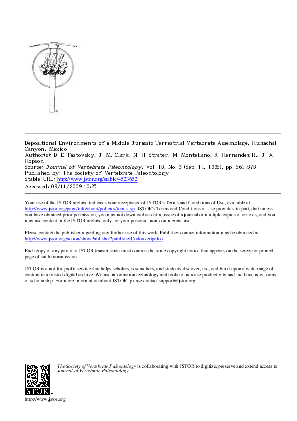 (PDF) Depositional environments of a Middle Jurassic terrestrial ...
