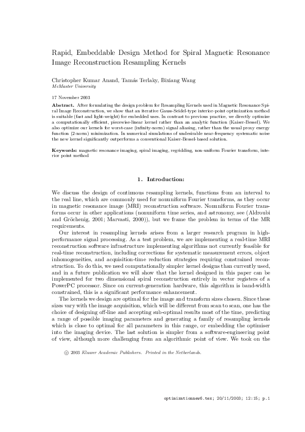 (PDF) Rapid, Embeddable Design Method for Spiral Magnetic Resonance Image Reconstruction ...