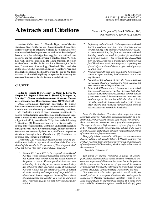 (PDF) Abstracts and Citations