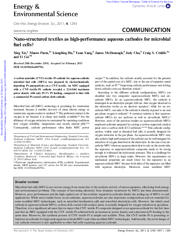 (PDF) Nano-structured textiles as high-performance aqueous cathodes for ...