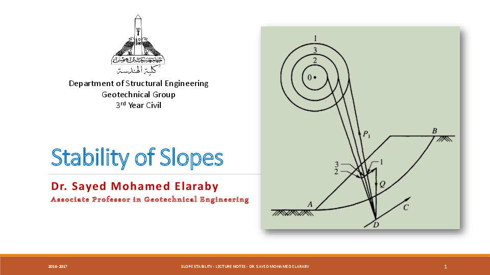 (PDF) Stability of Slopes