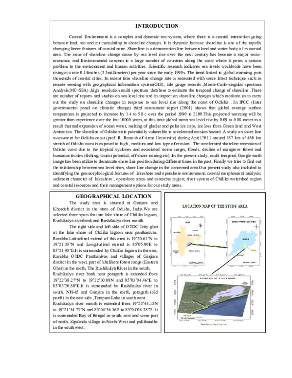 (PDF) “LAKESHORE AND OPEN SHORE GEOMORPHOLOGY FROM THE SECTION OF ...