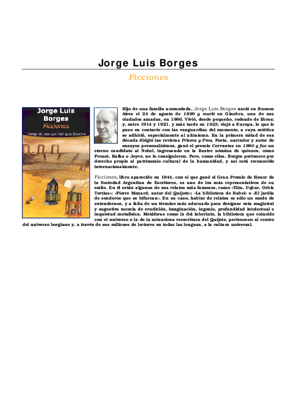 (PDF) Ficciones - Jorge Luis Borges