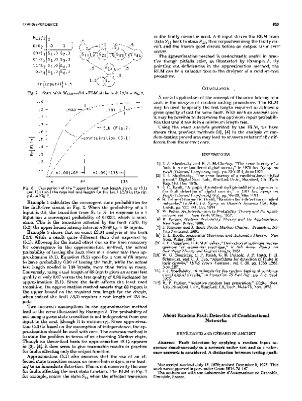 Pdf About Random Fault Detection Of Combinational Networks Rene David