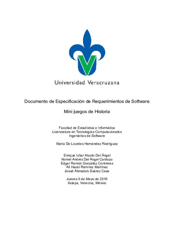 Documento de Especificacion de Requerimientos de Software