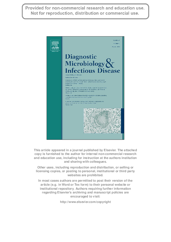 (PDF) Clinical value of Tubex™ and Typhidot® rapid diagnostic tests for ...