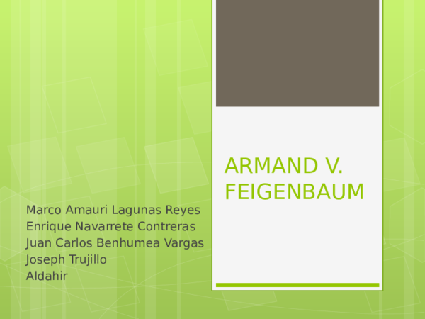 (PPT) ARMAND V FEIGENBAUM