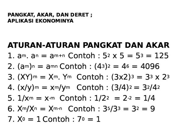 (PPT) Aplikasi Pangkat Akar