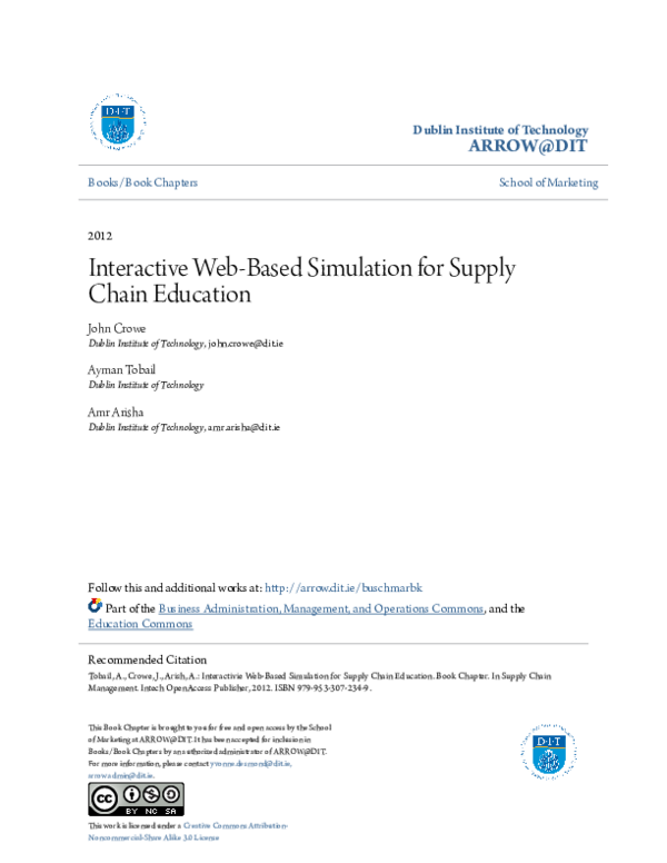 (PDF) Interactivie Web-Based Simulation for Supply Chain Education