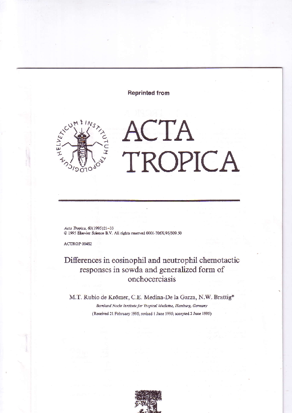 (PDF) Differences in eosinophil and neutrophil chemotactic responses in ...