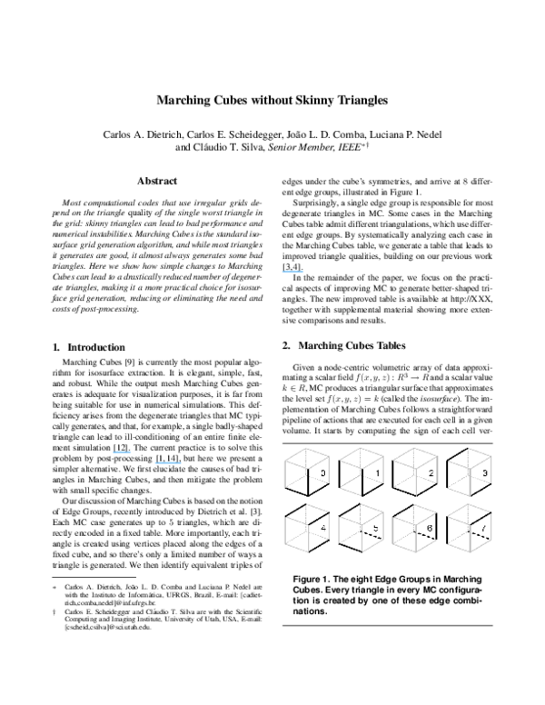 (PDF) Marching Cubes without Skinny Triangles (PDF) Marching Cubes without Skinny Triangles