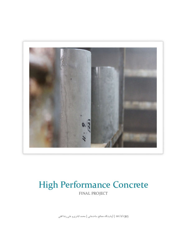 (PDF) High Performance Concrete 120 MPa compressive strength