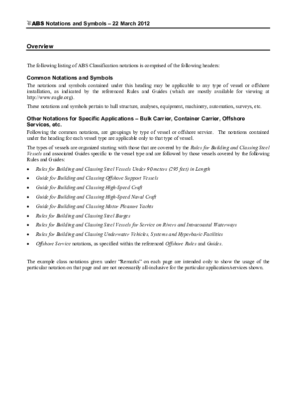 (PDF) Listof ABS Notations and Symbols