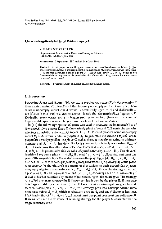 (PDF) On non-fragmentability of Banach spaces