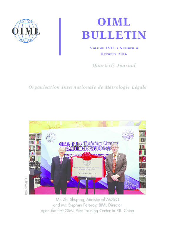 (PDF) OIML BULLETIN Quarterly Journal Organisation Internationale de ...