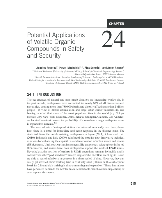 (PDF) Potential Applications of Volatile Organic Compounds in Safety ...