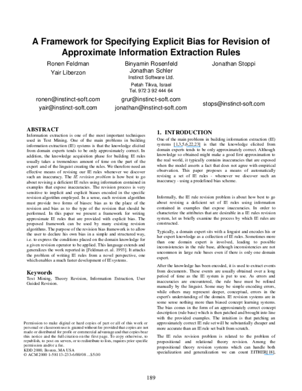 (PDF) A framework for specifying explicit bias for revision of approximate information ...