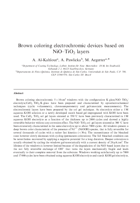 (PDF) Brown coloring electrochromic devices based on NiO-TiO2 layers