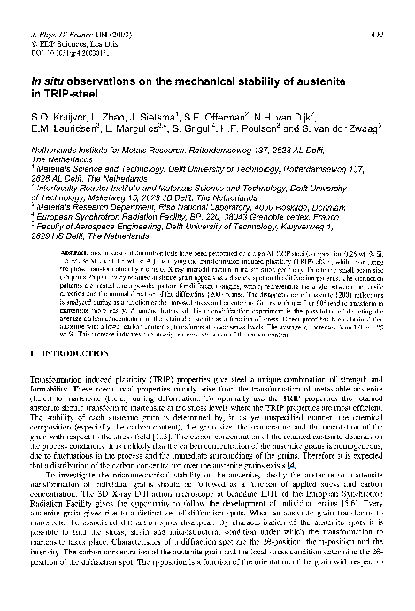(PDF) An investigation on the stability of austenite in Austempered ...
