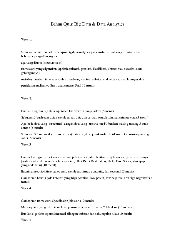 (DOC) Bahan Quiz dan UTS Big Data & Data Analytics