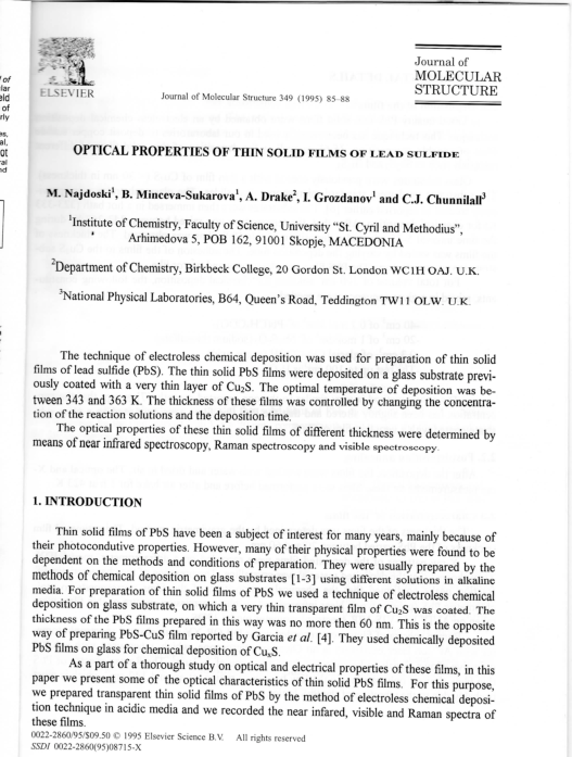 (PDF) Optical properties of thin solid films of lead sulfide