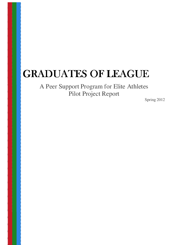 (PDF) Graduates of League – A Peer Support Program for Elite Athletes ...