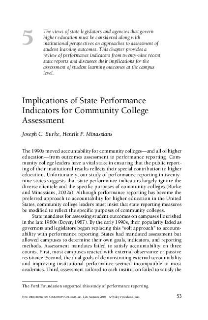 (PDF) Implications of state performance indicators for community ...