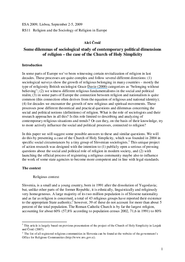 (PDF) Some dilemmas of sociological study of contemporary political ...