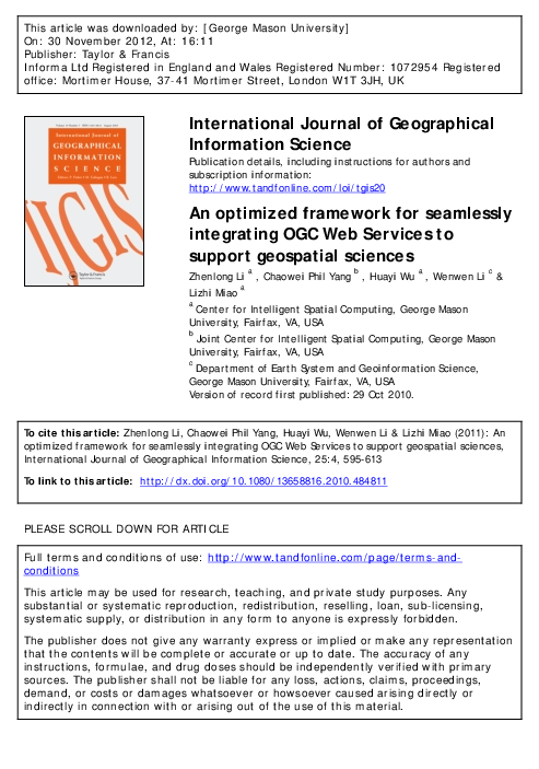 Pdf An Optimized Framework For Seamlessly Integrating Ogc Web