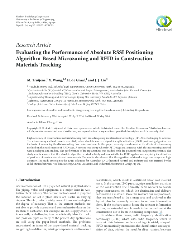 Pdf Evaluating The Performance Of Absolute Rssi Positioning Algorithm Based Microzoning And