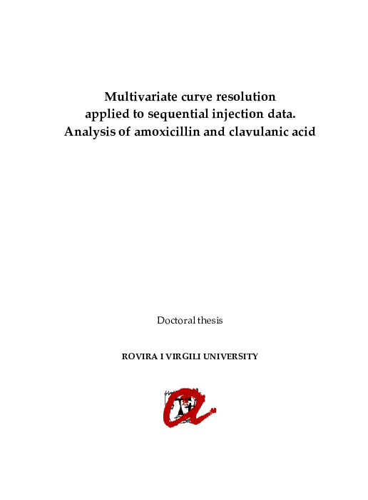 (PDF) Determination of amoxicillin in pharmaceuticals using sequential injection analysis and ...