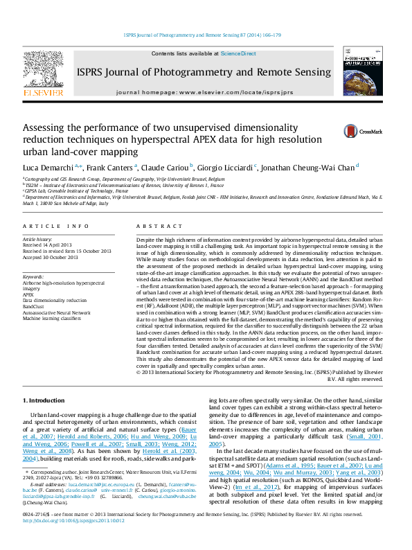 (PDF) Assessing the performance of two unsupervised dimensionality reduction techniques on ...