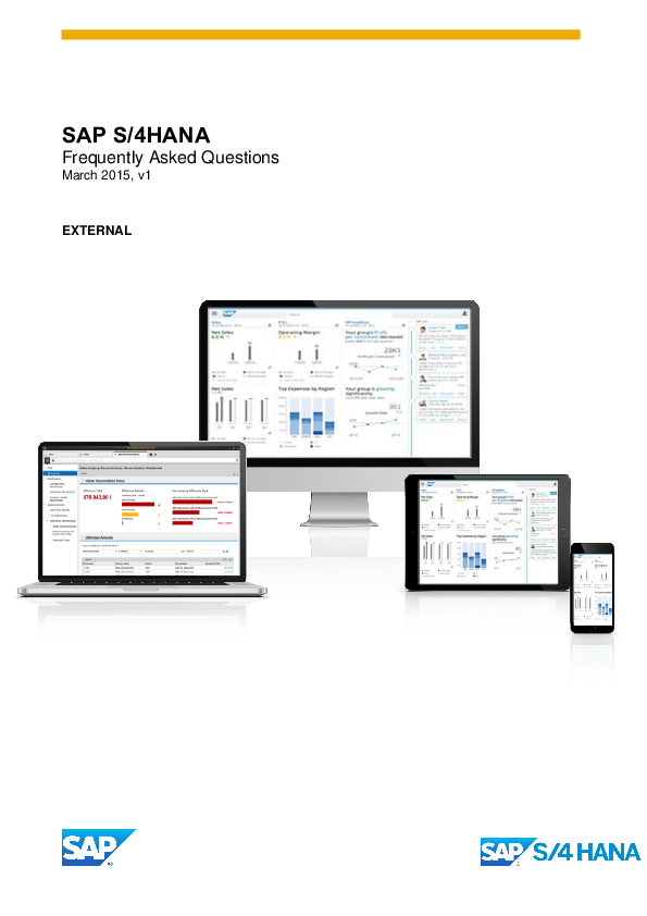 (PDF) SAP S/4HANA Frequently Asked Questions