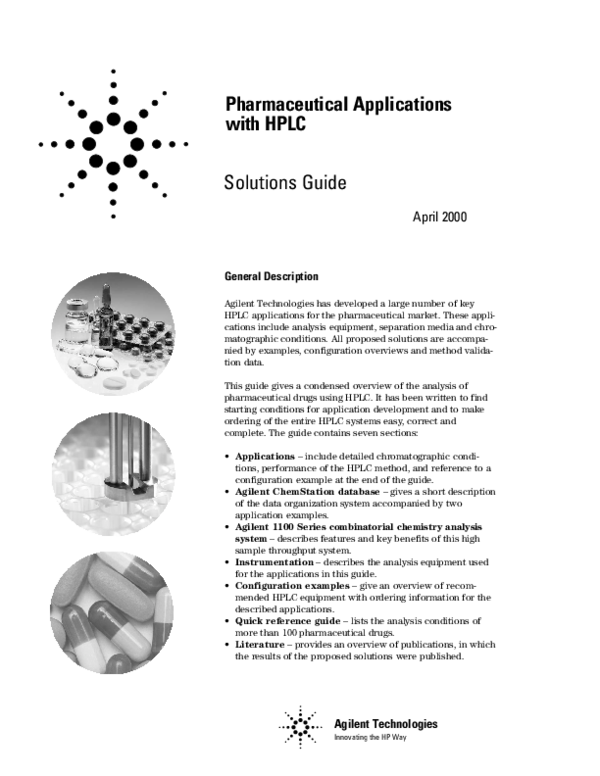Pharmaceutical Aplication with HPLC