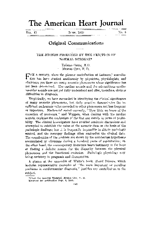 (PDF) The sounds produced by the friction of normal serosae