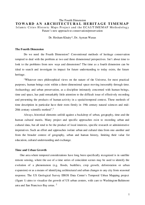 (PDF) TOWARD AN ARCHITECTURAL HERITAGE TIMEMAP Islamic Cities Historic ...