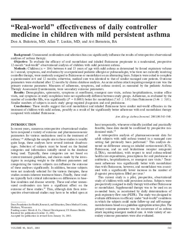 (PDF) Real-world” effectiveness of daily controller medicine in ...
