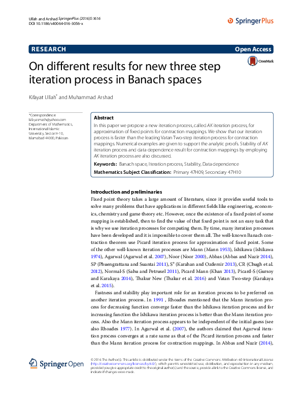 On Different Results For New Three Step Iteration Process In Banach