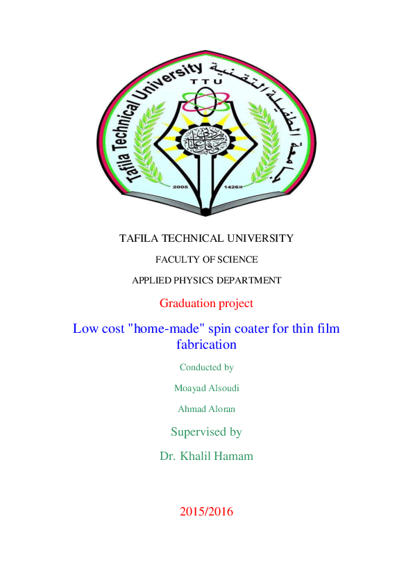 (PDF) TAFILA TECHNICAL UNIVERSITY1 1