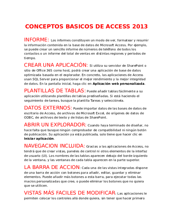 (DOC) CONCEPTOS BASICOS DE ACCESS 2013